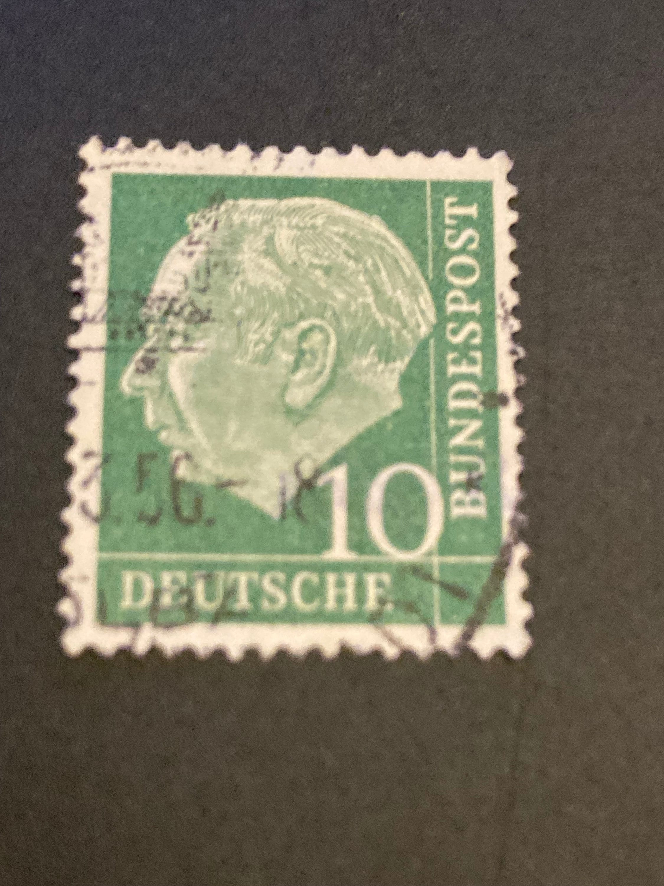 Briefmarke Deutschland 10 Pfennig 1954 Michel 183 gestempelt - Etsy.de