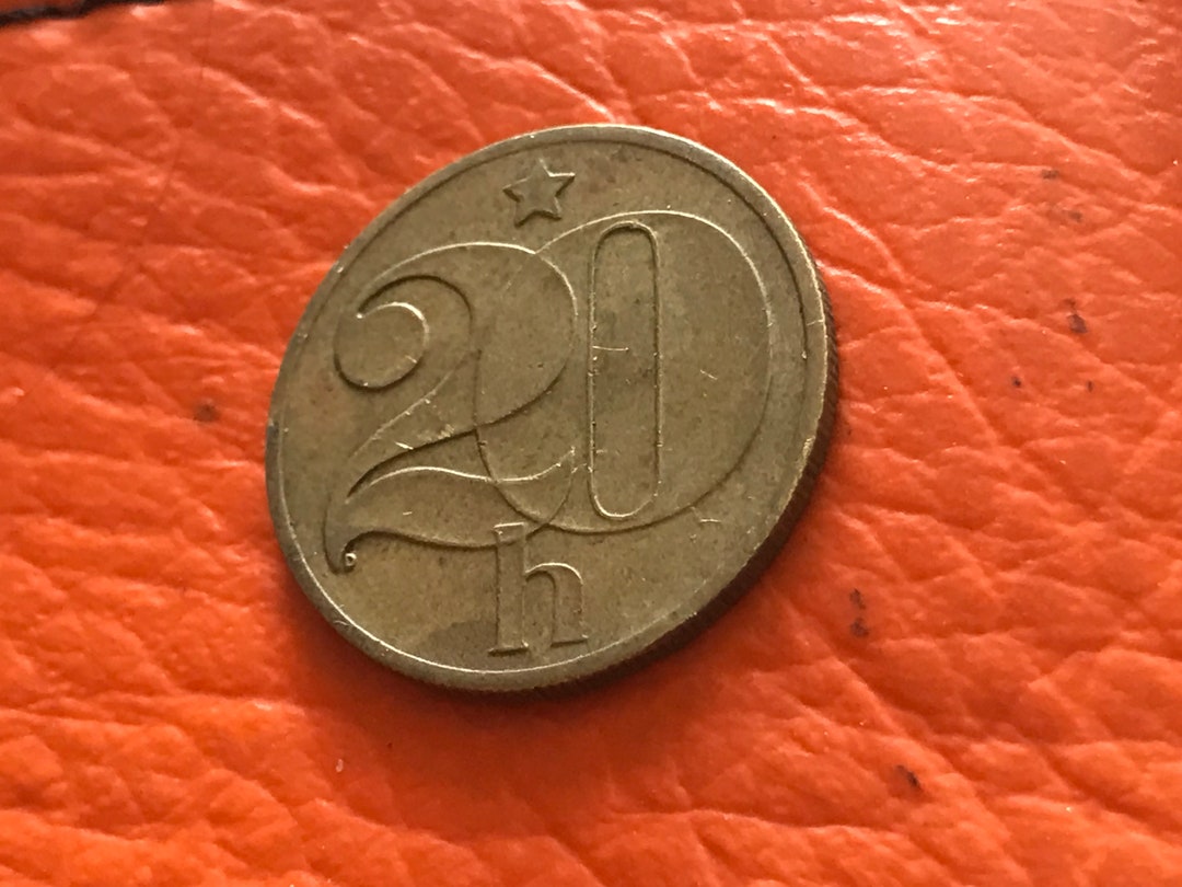Coins Circulation Coin Czechoslovakia 20 Heller 1980 - Etsy