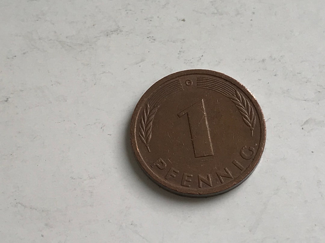 Coin Coins Circulation Coin Germany 1 Pfennig 1982 Mint Mark G - Etsy