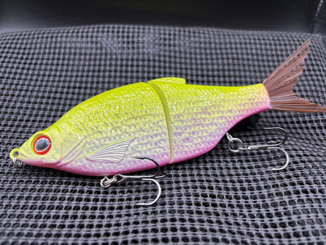 7" Slow Sink Pink Lemonade Shad Glide - Etsy