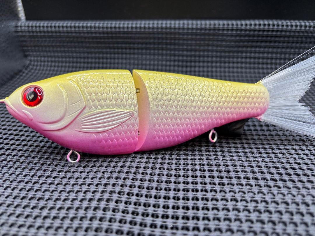 7" Slow Sink Big Belly Shad in Raspberry Lemonade - Etsy