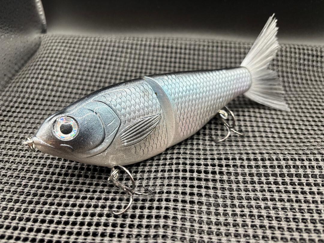7" Slow Sink Big Belly Shad in Platinum Shad - Etsy