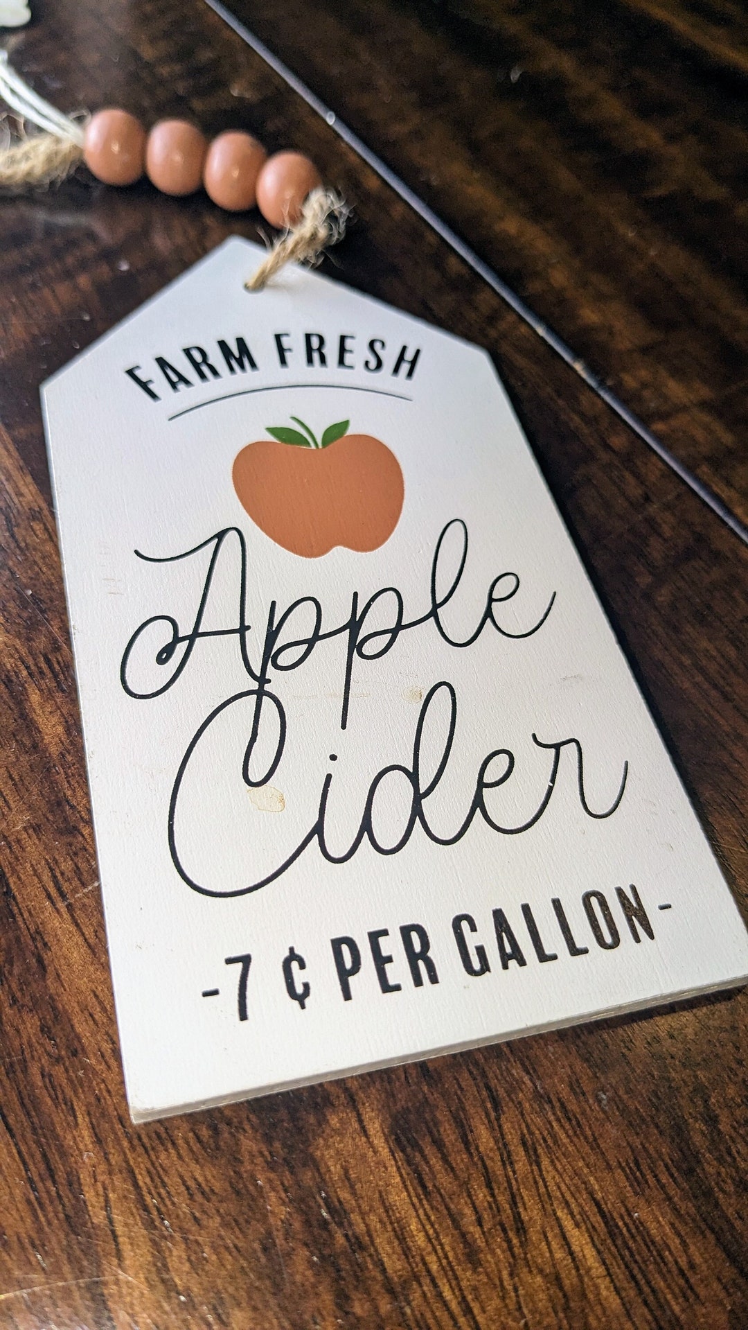 Fall Apple Cider Mini Hanging Sign-fall Home Decor-tiered Tray Decor - Etsy