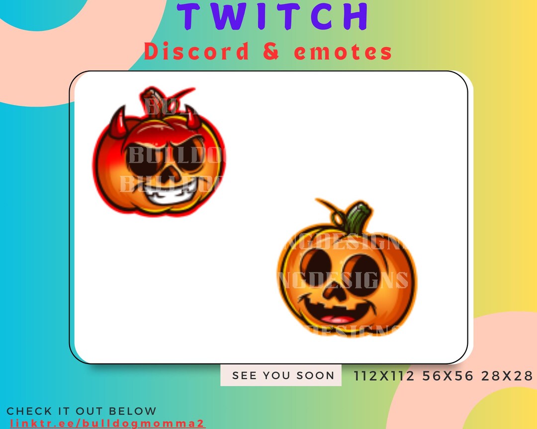 Halloween Pumpkin Emotes Twitch, Discord, Facebook, Alerts - Etsy