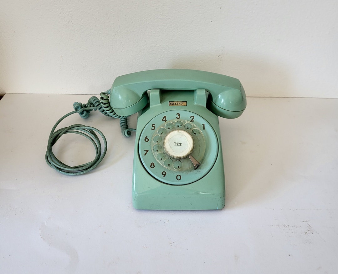 Vintage Greek Mint Green Telephone - Etsy