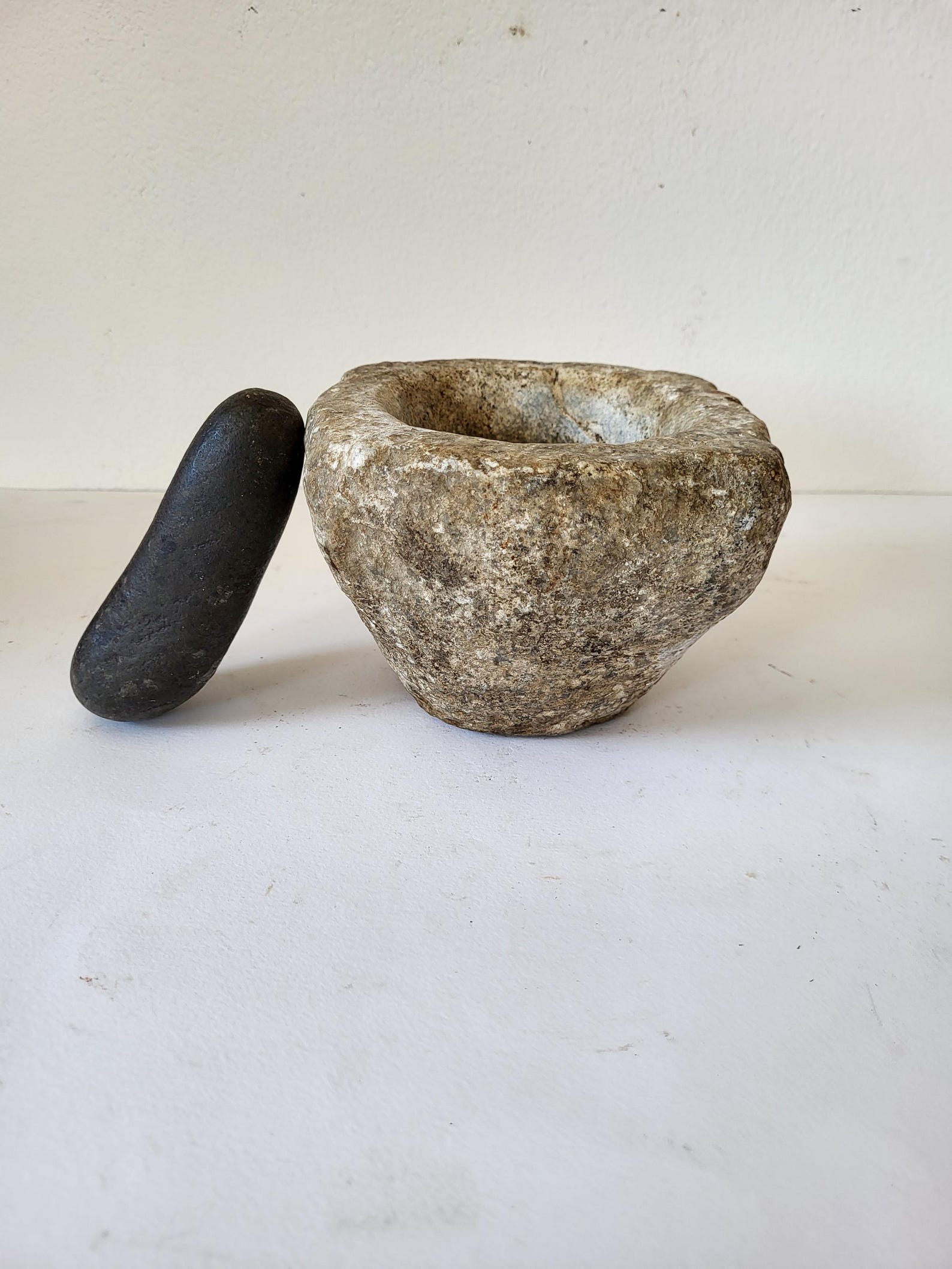 Antique Greek Marble Mortar and Pestle, Late 19th Century Marble Mortar ...