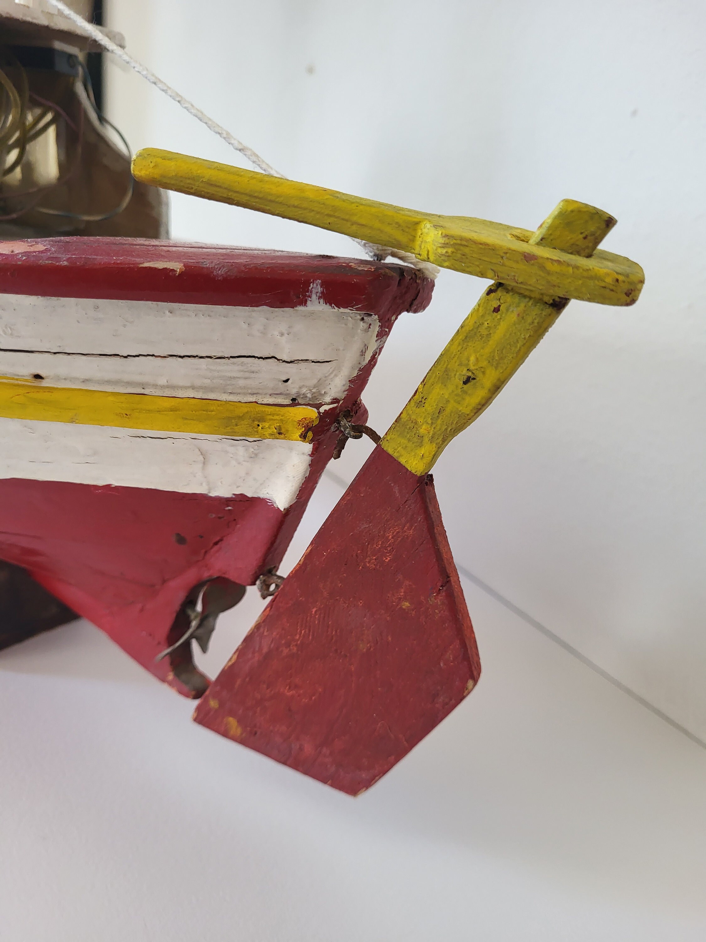 Vintage Greek Wooden Boat Model - Etsy