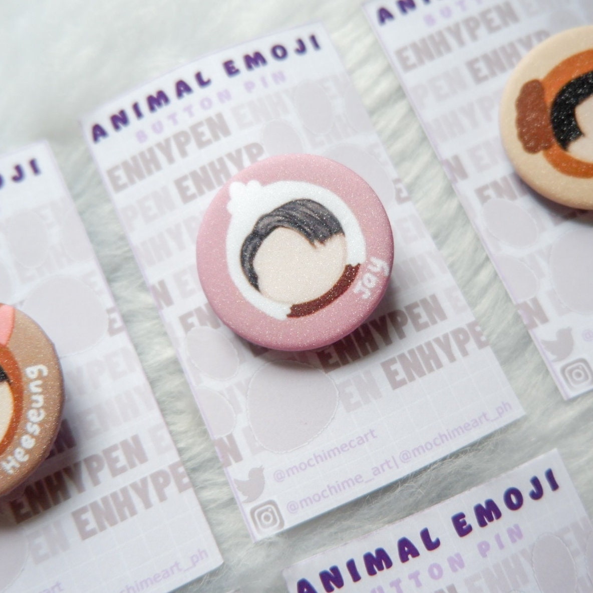 Enhypen Animal Characters / Emoji Button Pin Made by - Etsy