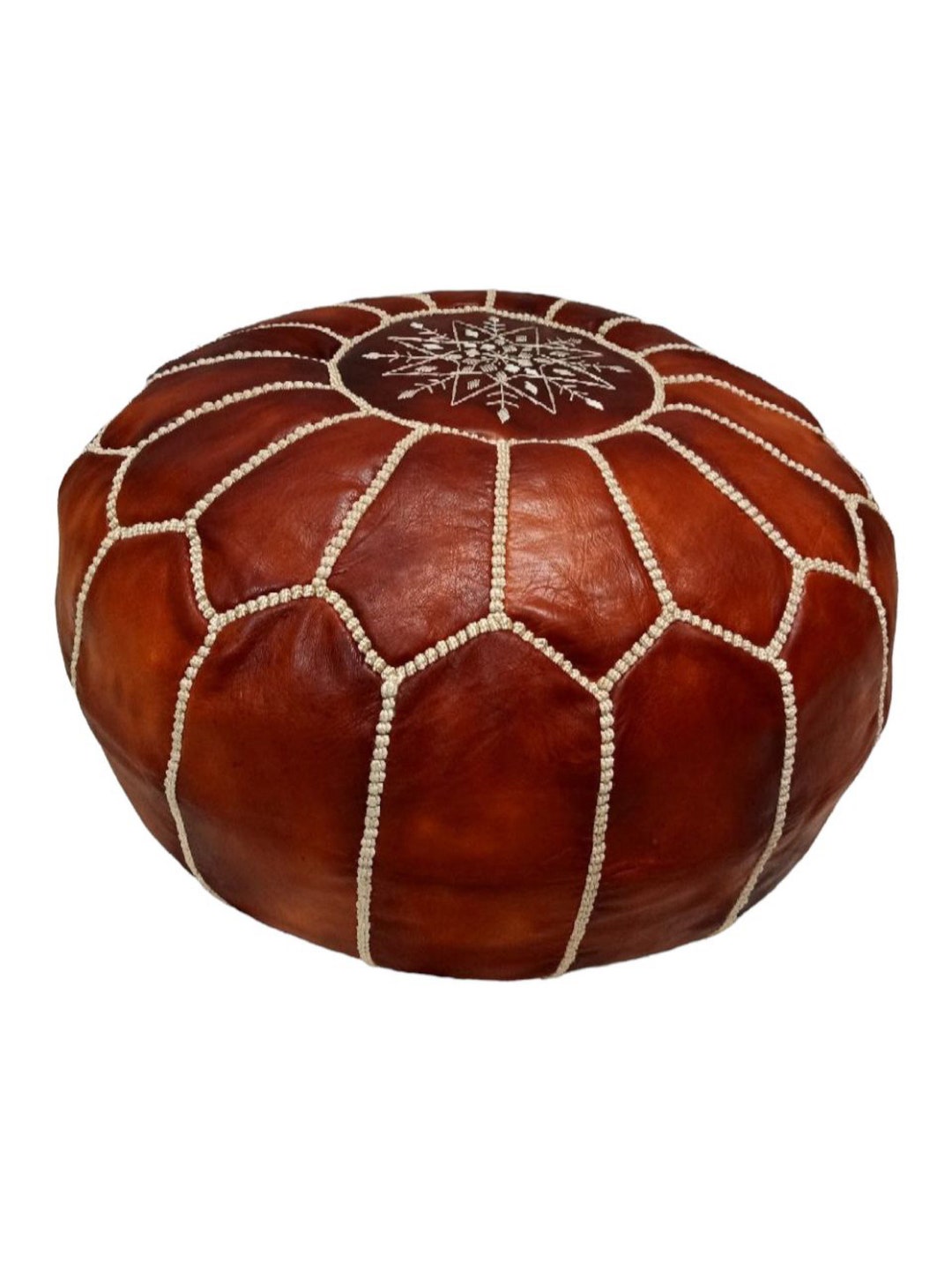 Small Moroccan Pouf Brown Open Color Home Decoration Ottoman Poufs Pouf ...