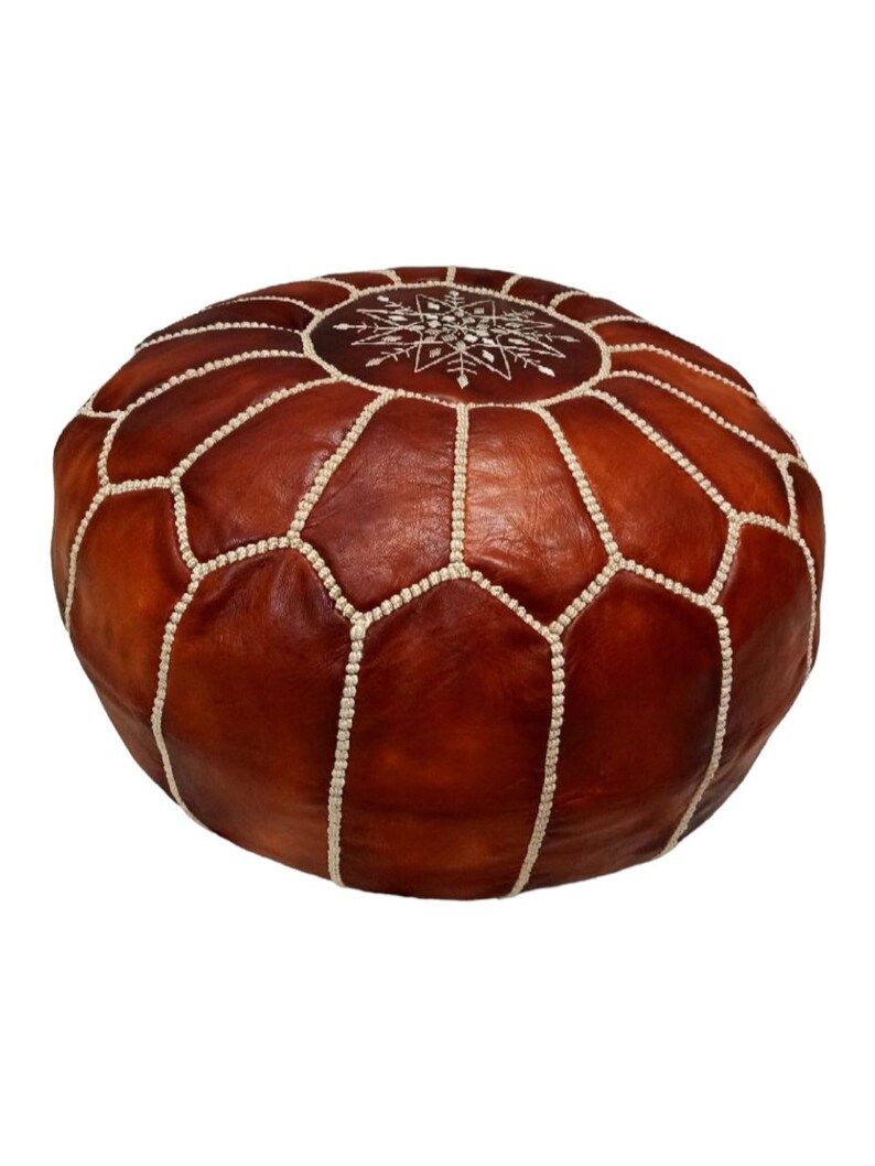 Small Moroccan Pouf Brown Open Color Home Decoration Ottoman Poufs Pouf ...