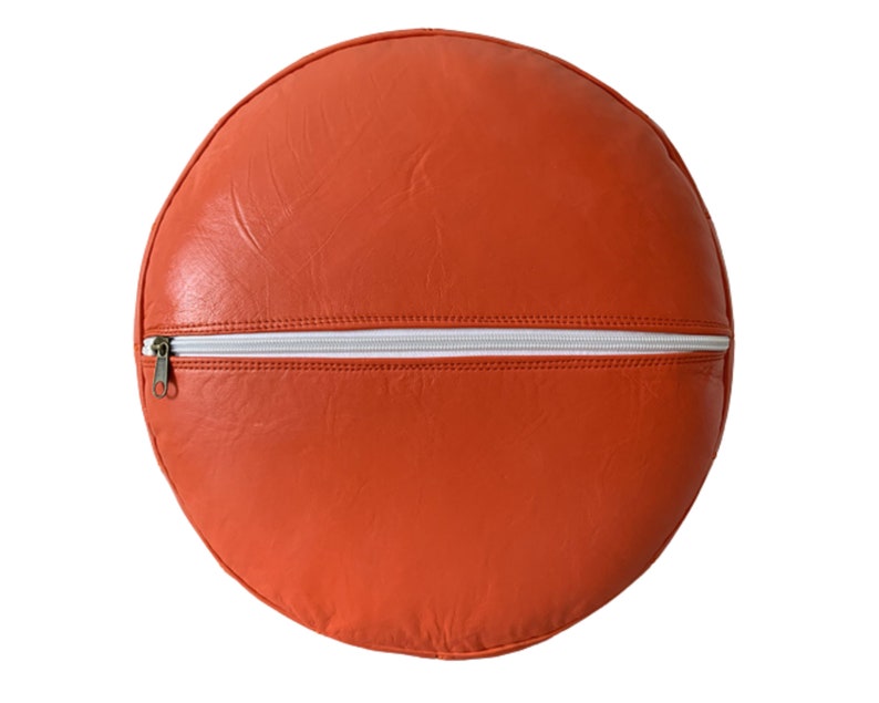 Small Moroccan Pouf Orange Color Home Decoration Ottoman Poufs Pouf ...