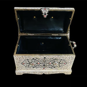 Moroccan Box Gita S 40*25*30 (wxdxh) Solid Wood and Alive Bones Then ...