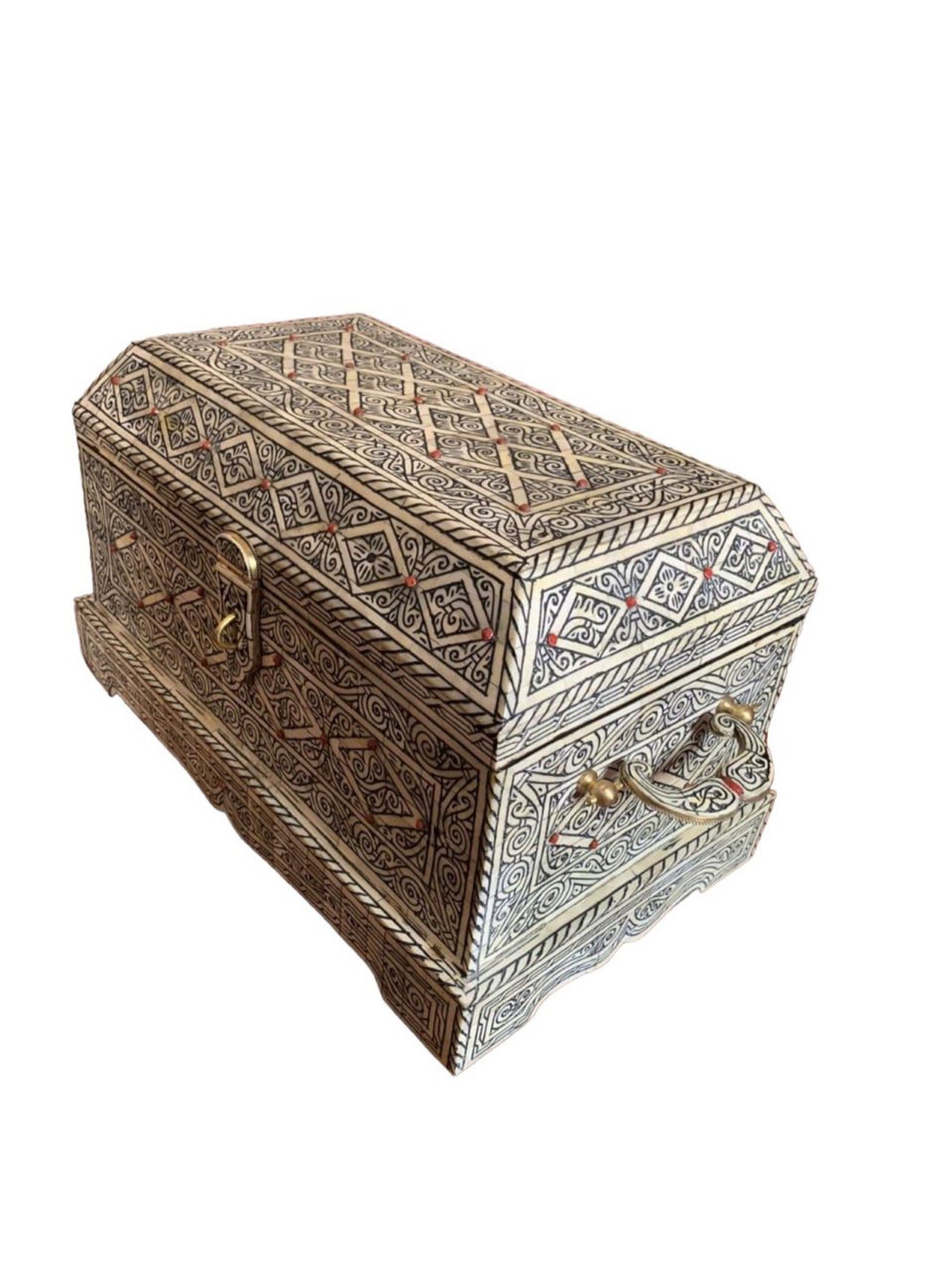 Moroccan Jewelry Box ,old Box Moroccan Box Gita S 30x20x22 (wxdxh) - Etsy