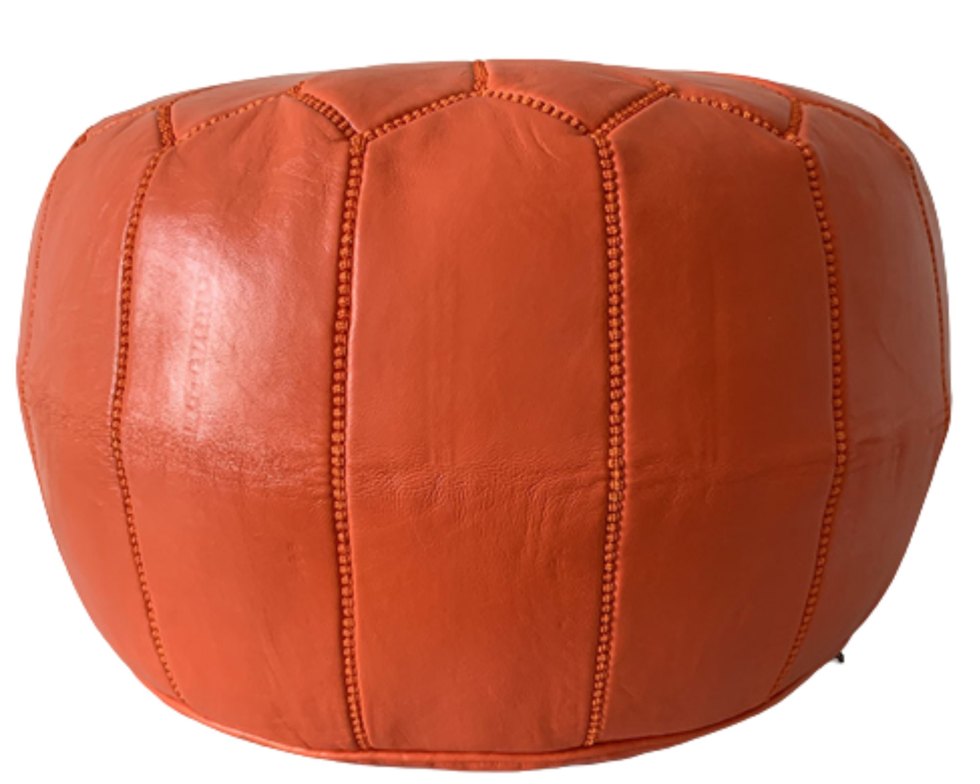 Small Moroccan Pouf Orange Color Home Decoration Ottoman Poufs Pouf ...