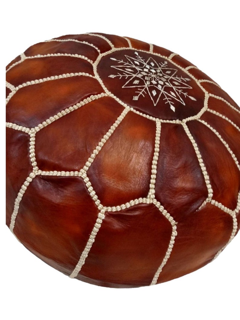 Small Moroccan Pouf Brown Open Color Home Decoration Ottoman Poufs Pouf ...