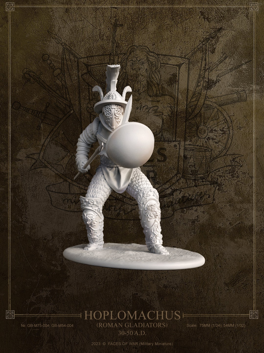 Hoplomachus Gladiators of Rome military Miniature Premium High Quality ...