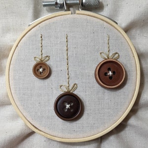 Individual Embroidered Button 3" Hoops | Finished Button Embroidery ...