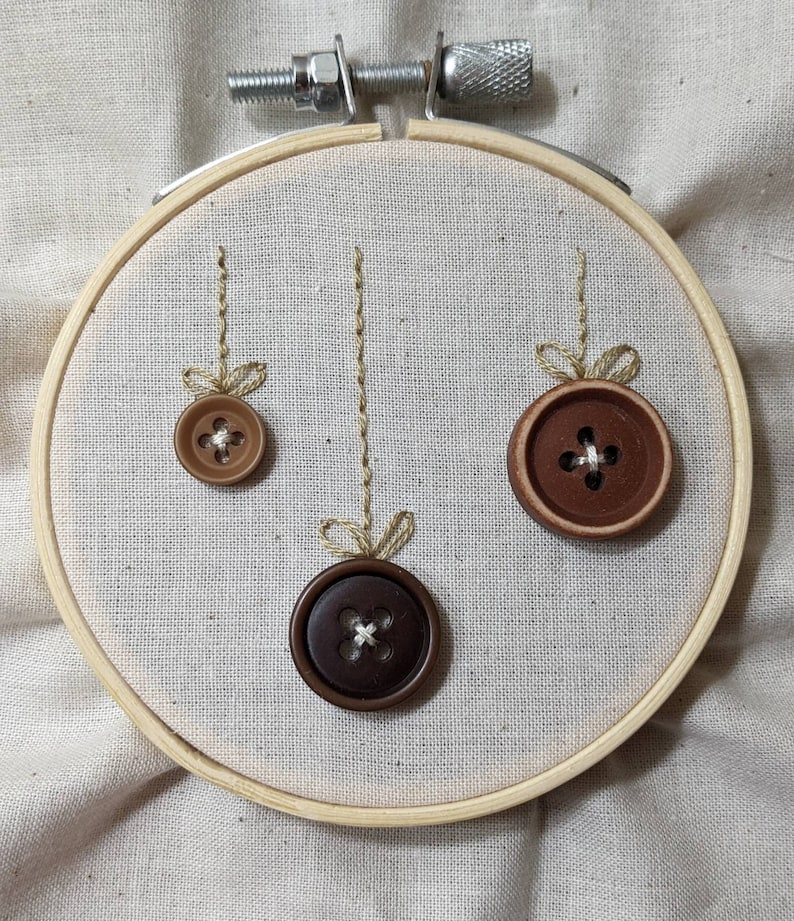 Individual Embroidered Button 3" Hoops | Finished Button Embroidery ...