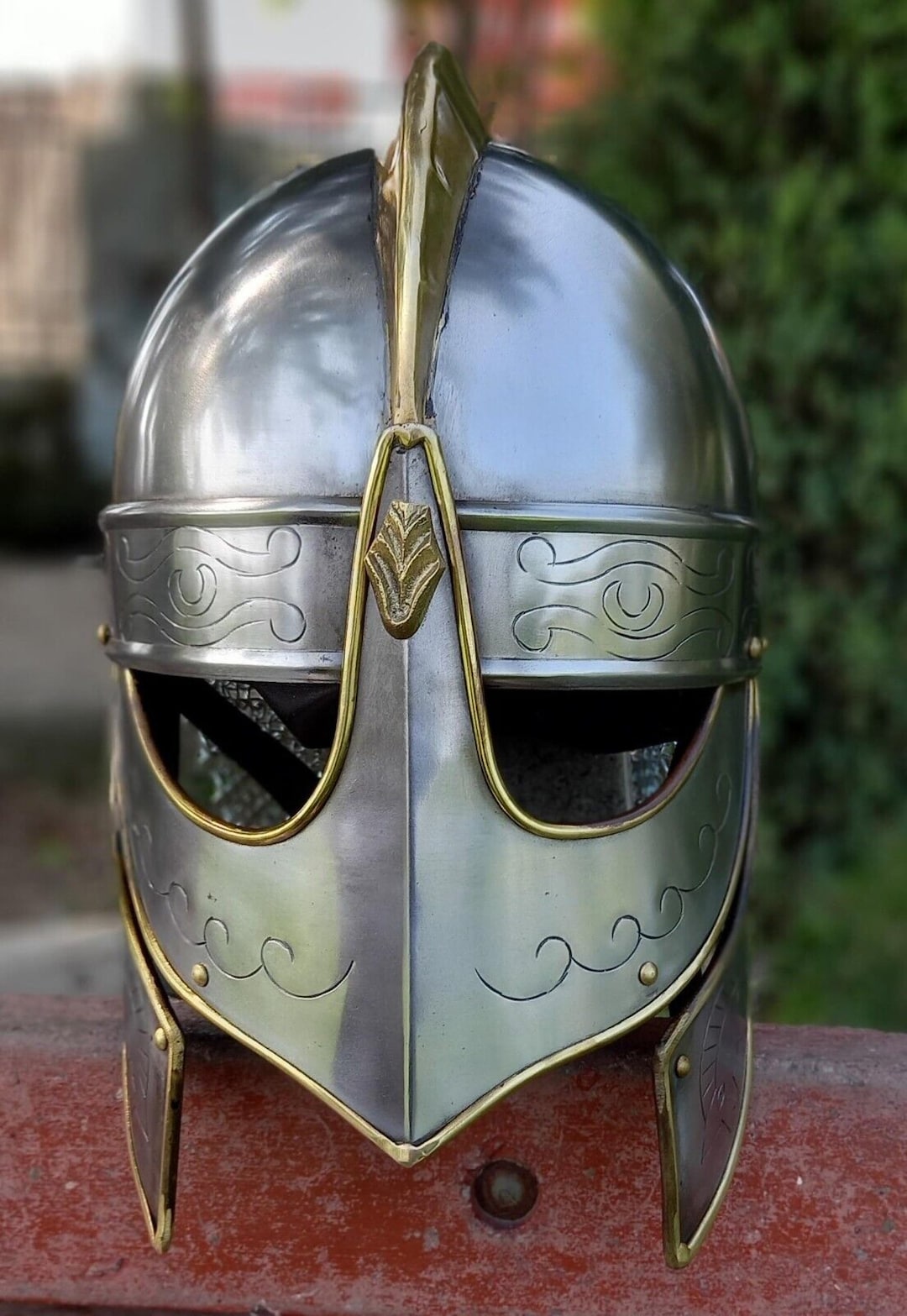 Medieval Metal Viking Wolf Armor Silver Gold With Brass - Etsy