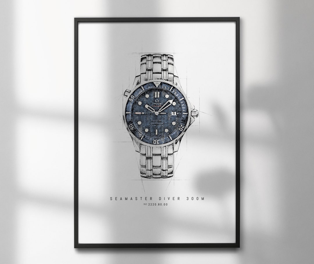 Omega Seamaster Diver 300M 2220.80.00 | High-quality Watch Art Prints ...