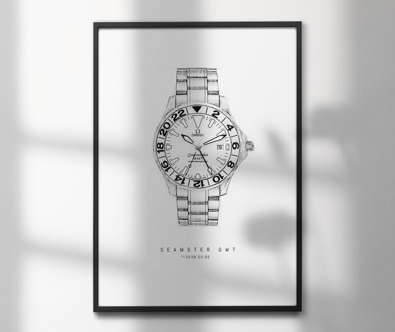 Omega Seamaster GMT 2538.20.00 | High-quality Watch Art Prints ...