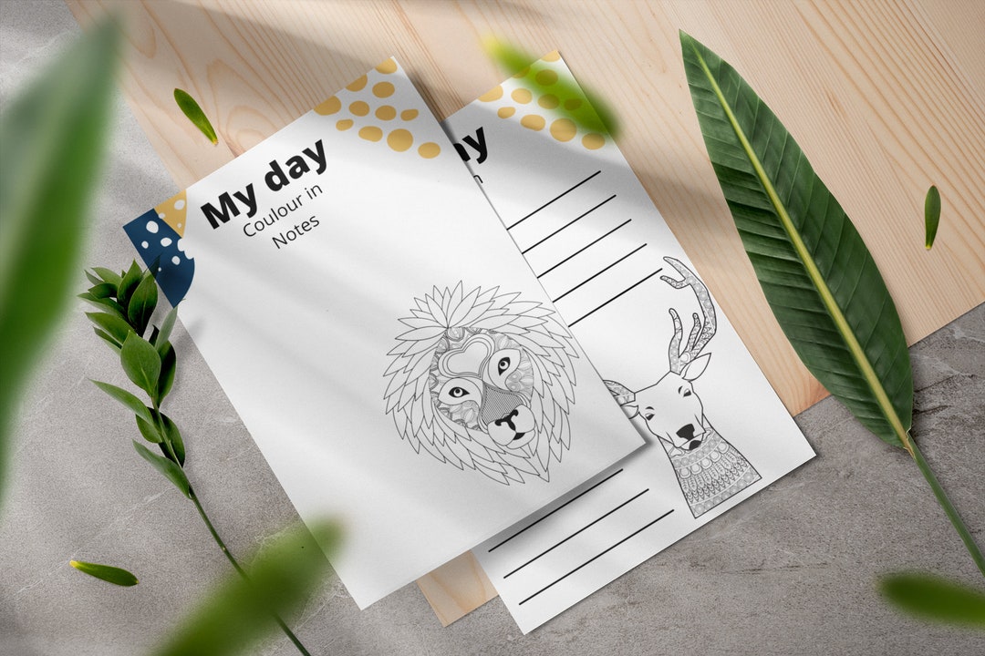 10cute Animals Color in Printable Notes,lined Notebook,30pages ...