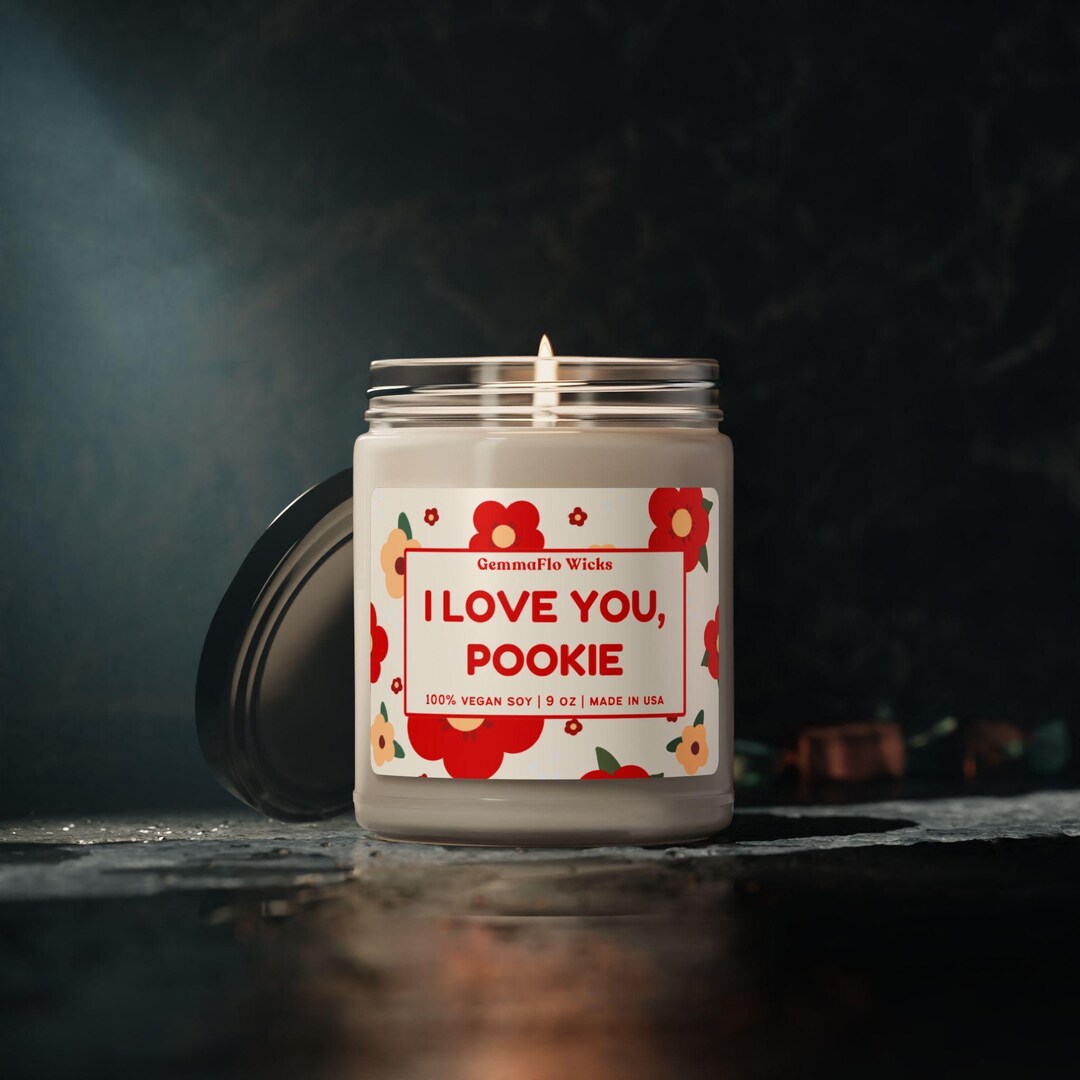 I Love You Pookie Soy Wax Candle Gifts Romantic Relationship Home Decor for Girlfriend Wife ...
