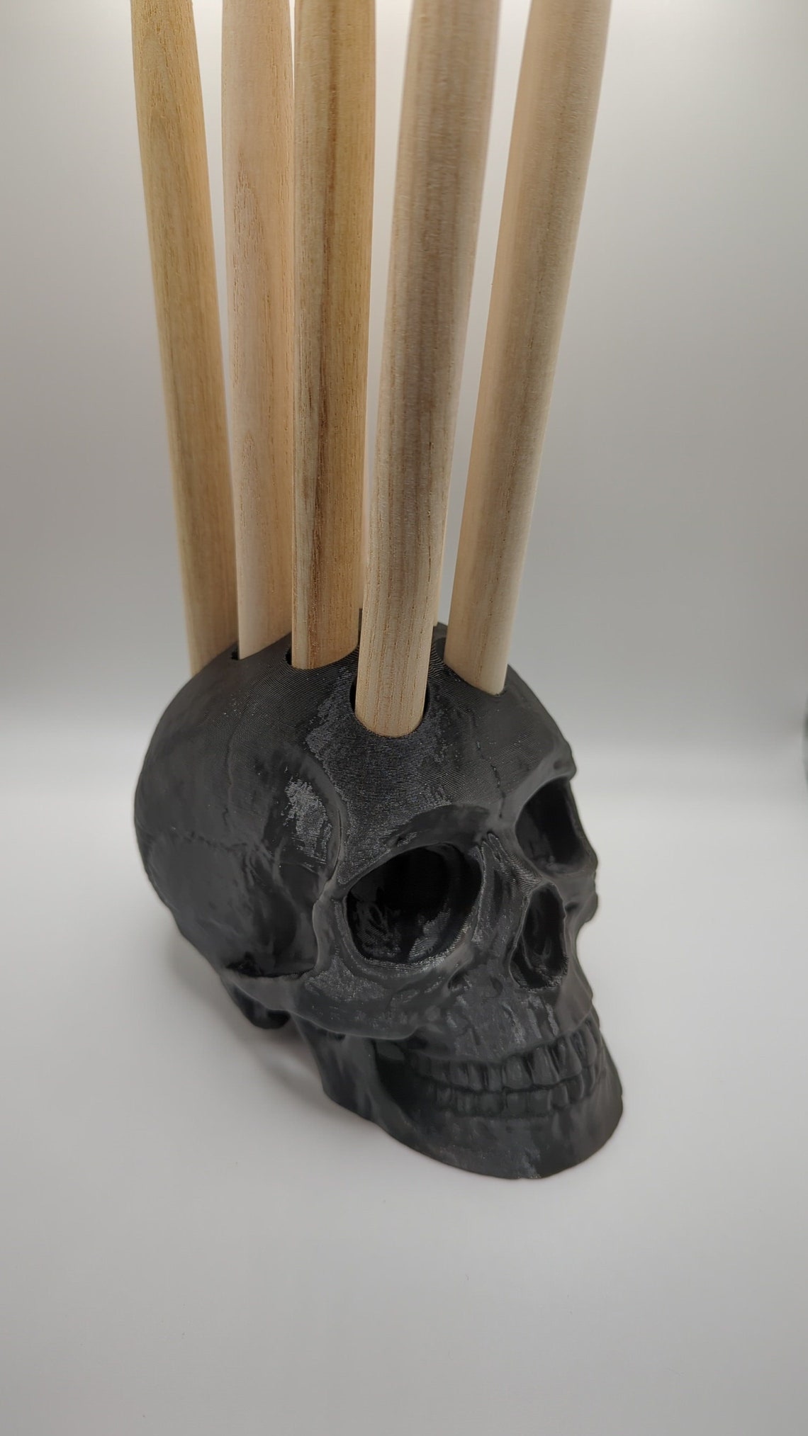Drum Stick Holder Skull Mohawk, Drummer, Gift, Drumstick Storage - Etsy