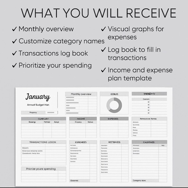 Budget Planner 2025 Printable PDF – Annual Financial Planner 39 Pages ...