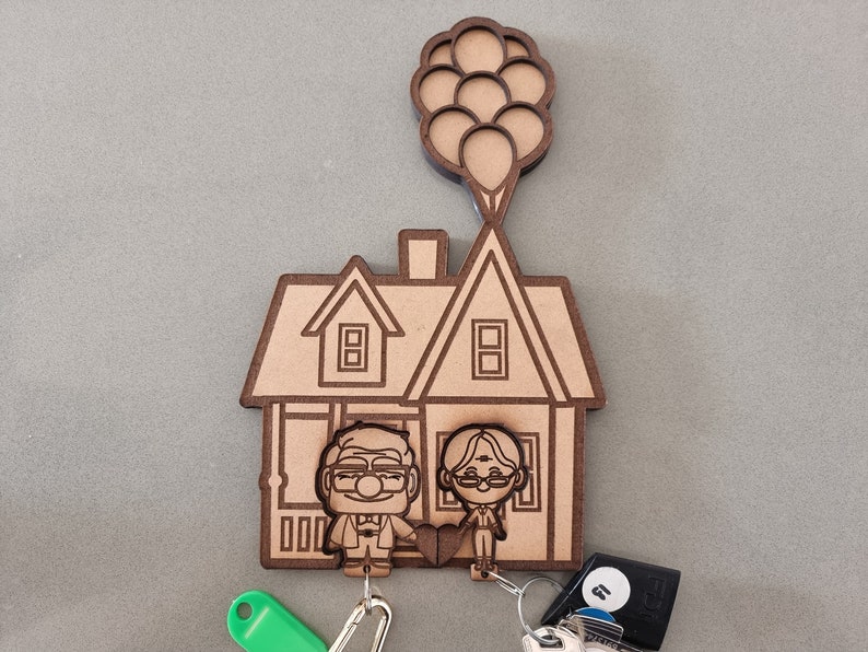 Key Holder or Hang UP House Keys. UP Movie Keychain. Carl and Ellie. DM ...