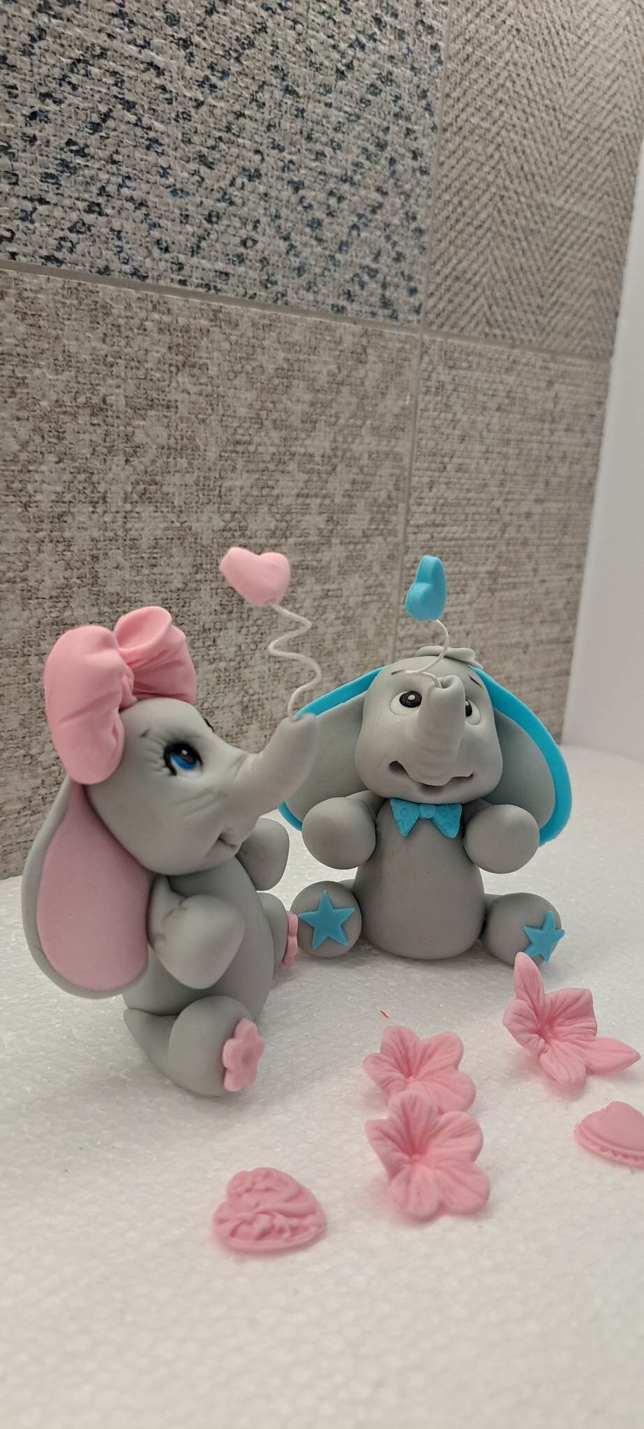 Edible Fondant Elephant Cake Topper Safari Cake Toppers - Etsy