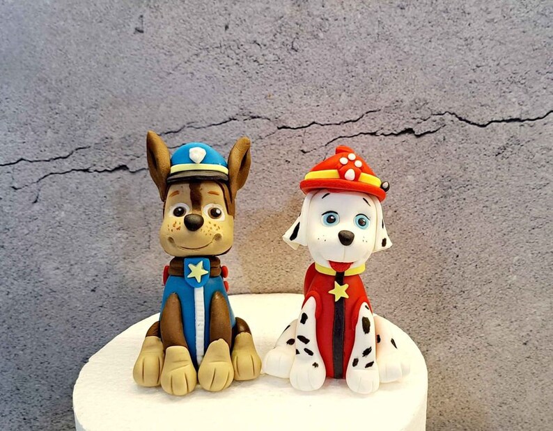 Paw Patrol Marshall Chase Edible Fondant Cake Topper - Etsy Australia