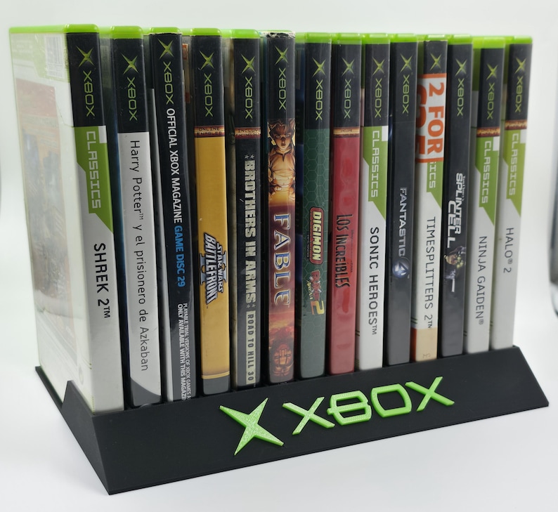 Original Microsoft Xbox Game Display Stand - 8 to 19 Slots - 3D Printed ...