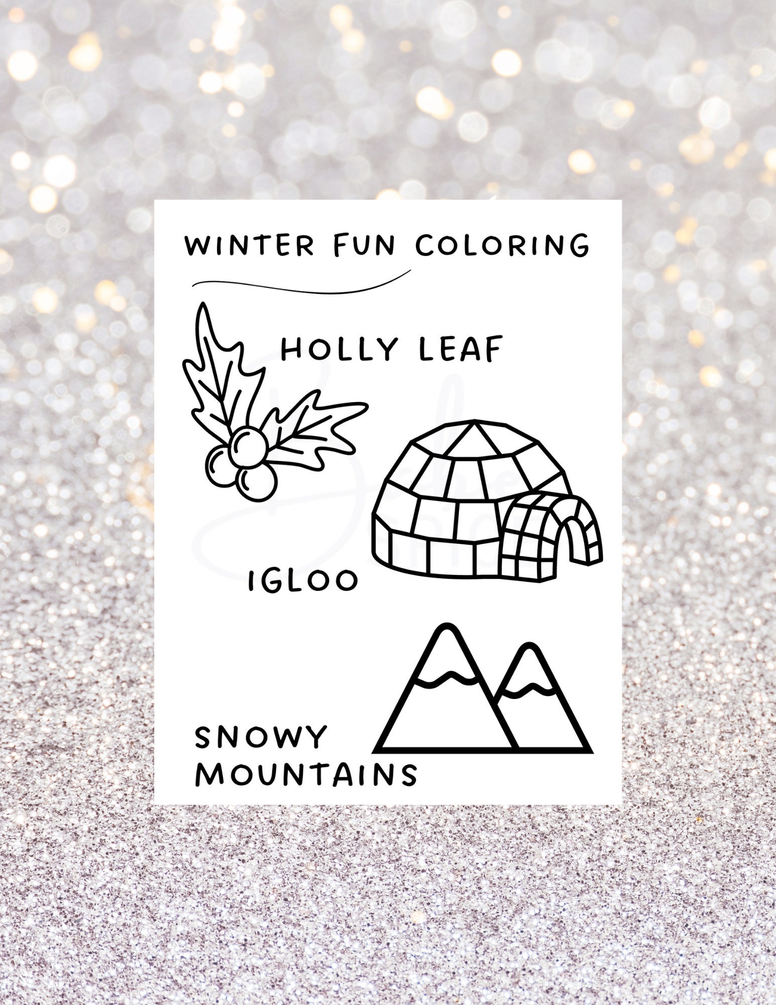Winter Coloring Pages for Toddlers Printable Cold Weather Activity ...