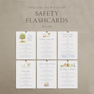 Safety Flashcards for Children Educational Safety Rules for Kids ...