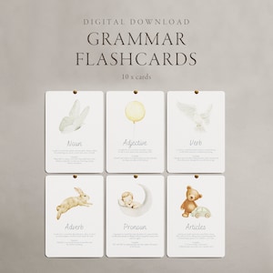 Grammar Flashcards for Children - Educational Grammar for Kids ...