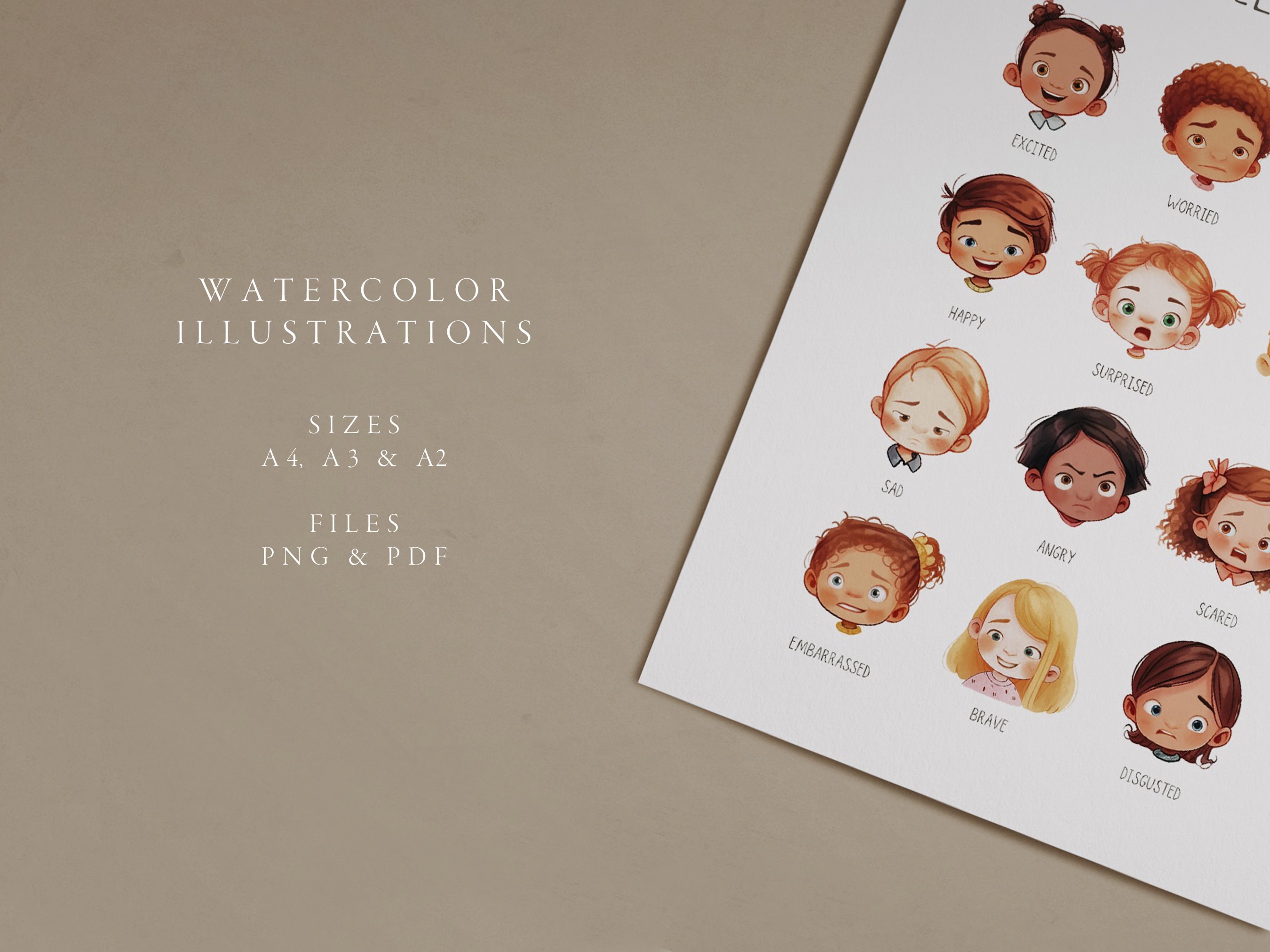 Feelings Poster - Montessori Homeschool Decor - Feelings Chart ...