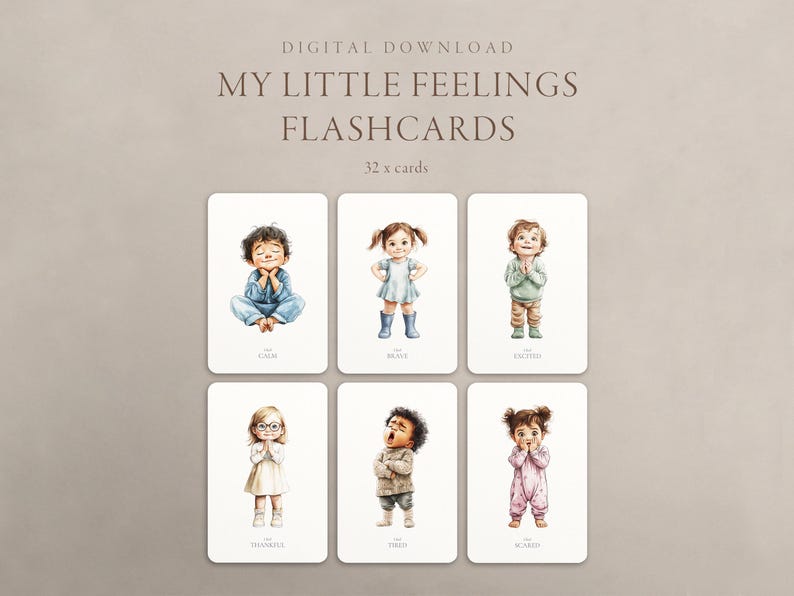 My Little Feelings Flashcards - Printable Emotions Cards for Kids ...