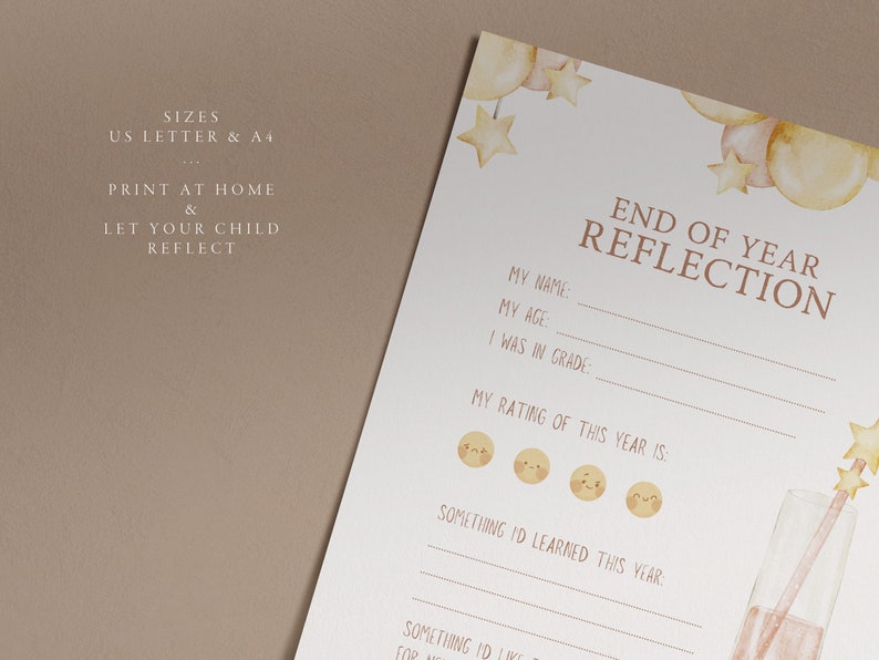 End of Year Reflection for Kids - Printable Memory Worksheet - Time ...