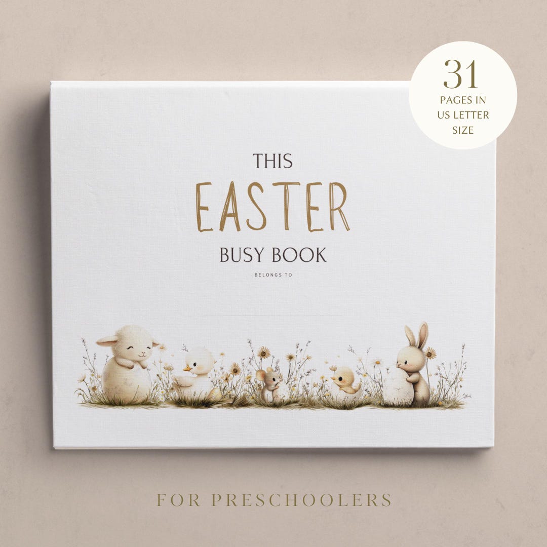 Easter Busy Book: Montessori Learning Activities (digital Download) - Etsy