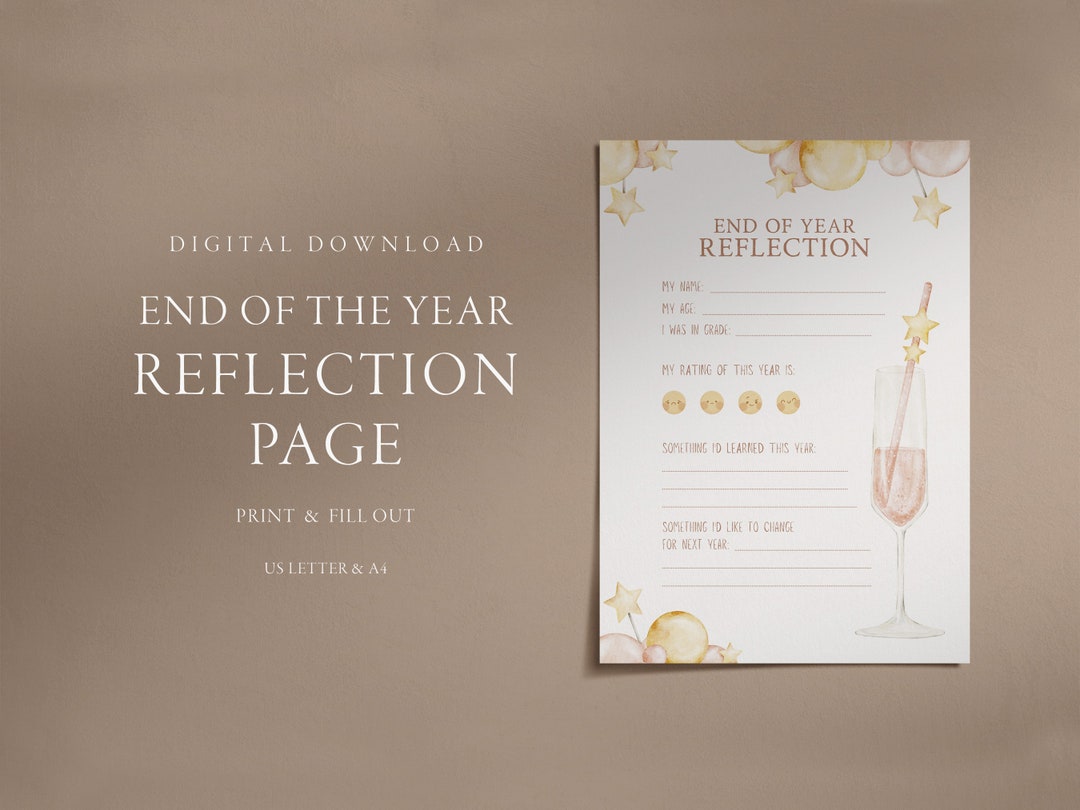 End of Year Reflection for Kids - Printable Memory Worksheet - Time ...