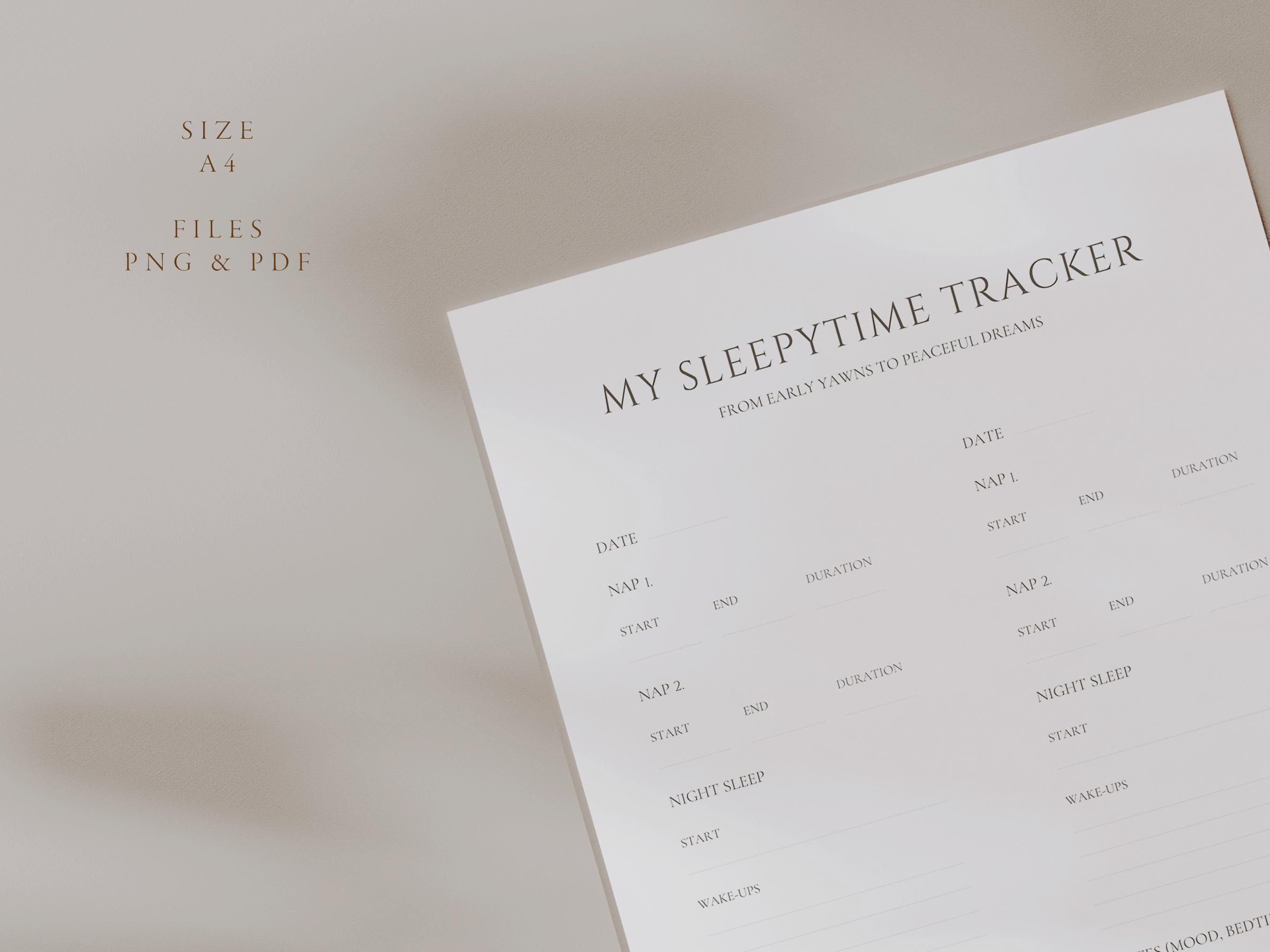 Baby Sleep Tracker Printable - My Sleepytime Log for Naps & Night ...