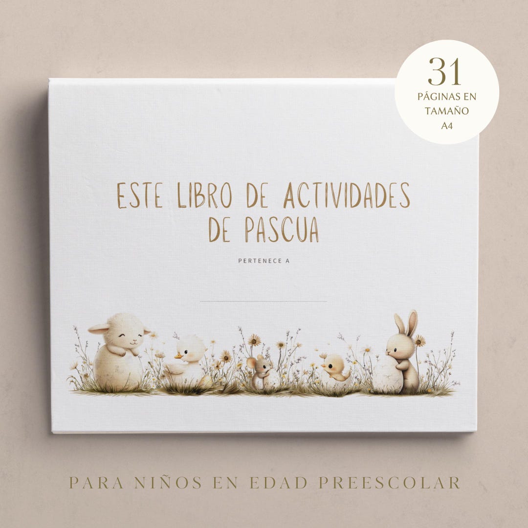 Libro De Actividades De Pascua Para Niños - Montessori Preescolar ...