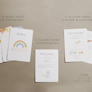 Rainbow and Color Wavelength Cards | Montessori Flashcards | Pre-school ...