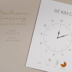 Qué Hora Es - Telling Time Poster - Spanish Language - Educational ...