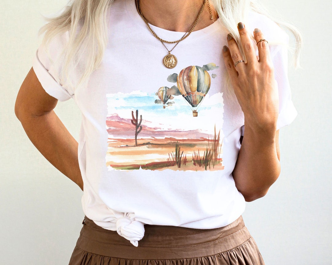 Hot Air Balloon Shirt – Balloon Festival Tee, Colorful Sky Graphic ...