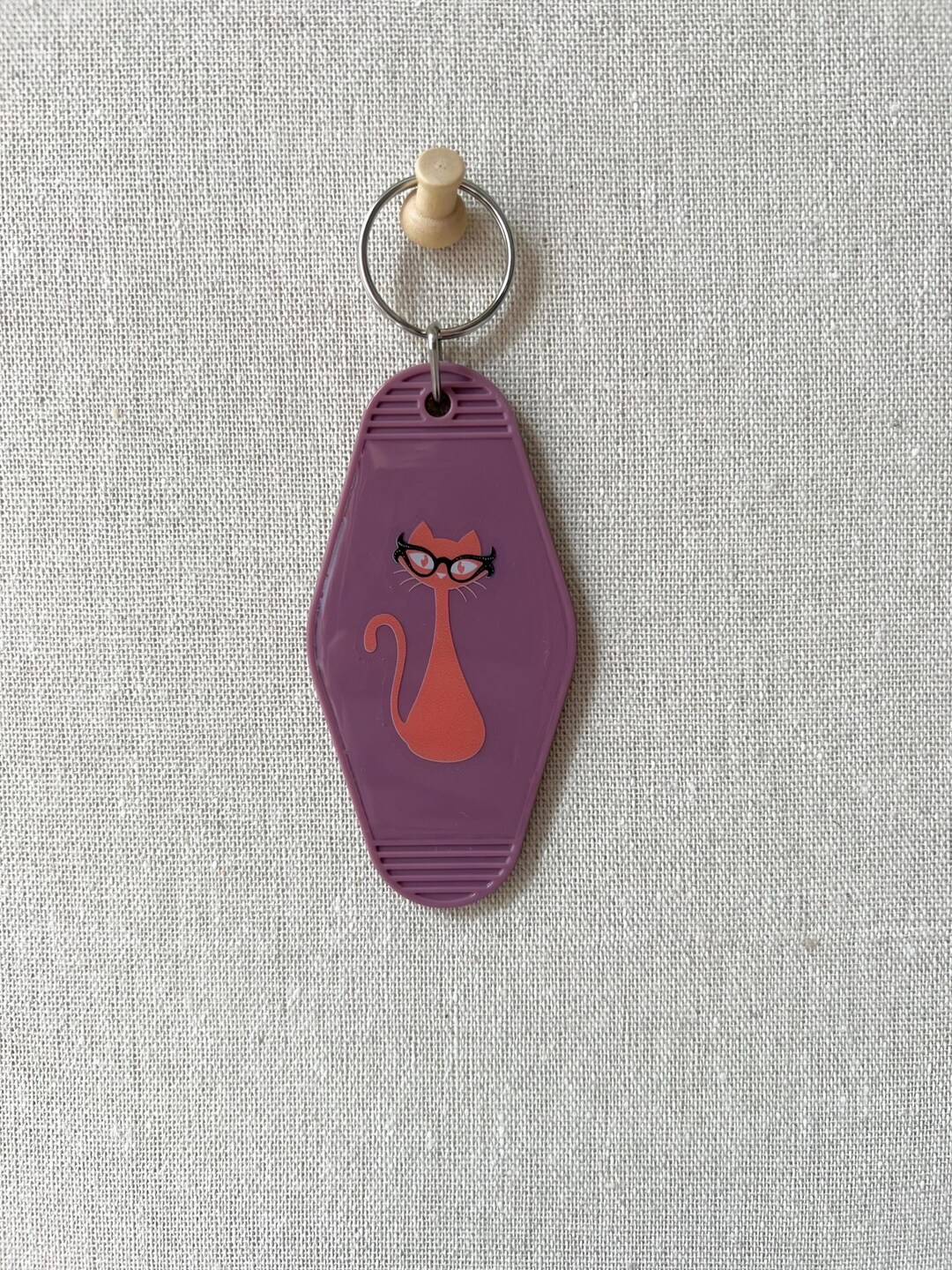 Floral Atomic Cat Key Chain, Mid Century Cats, MCM Cats Keychain, Crazy ...