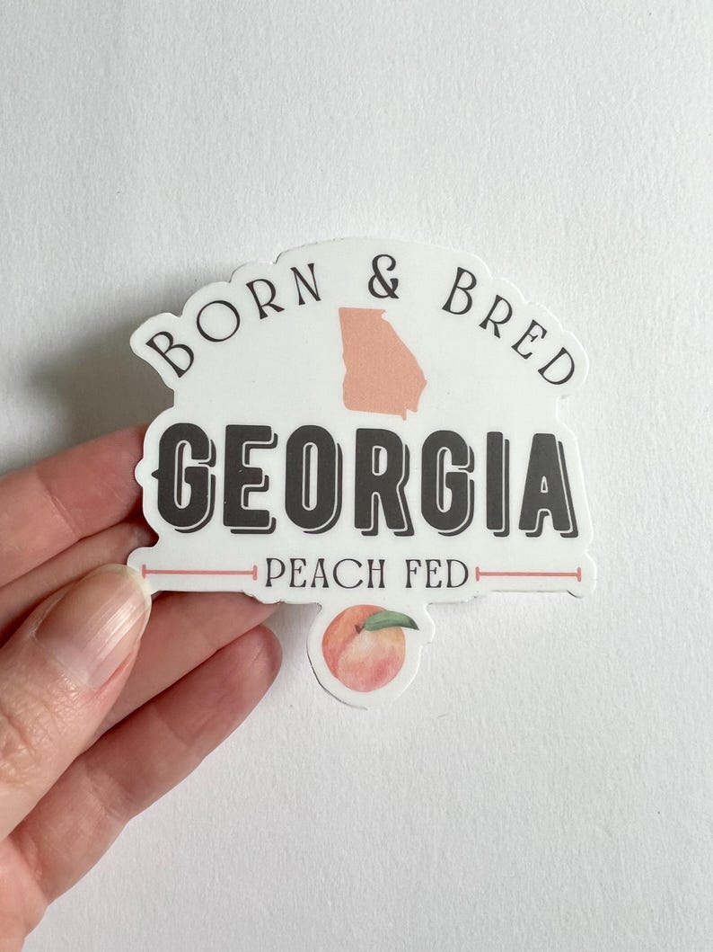 Georgia Sticker – Peach State Vinyl Decal | Travel Souvenir Gift ...