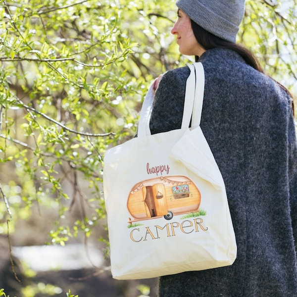 Happy Camper Tote - Etsy