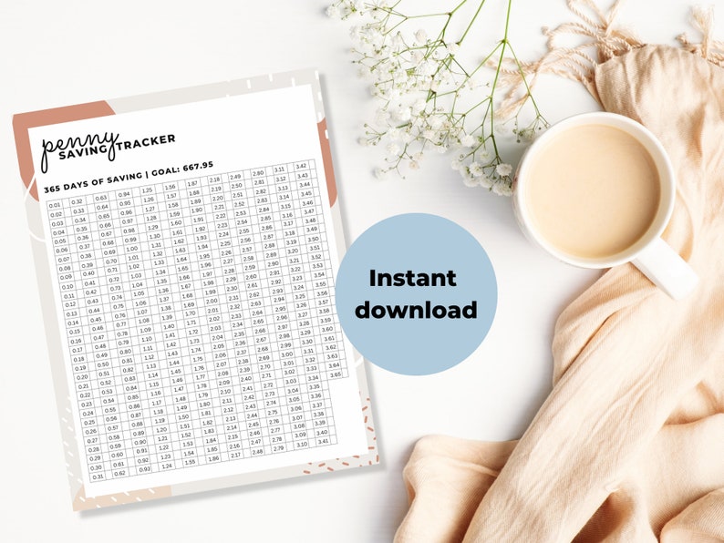 Penny Saving Challenge | 1p Saving Challenge | Penny Saving Tracker ...